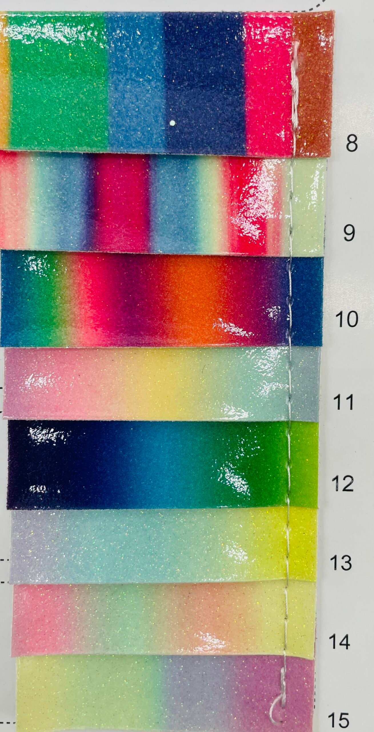 TPU Glitter Leather Sheets Rainbow Design - Chunky Glitter Sheets ...